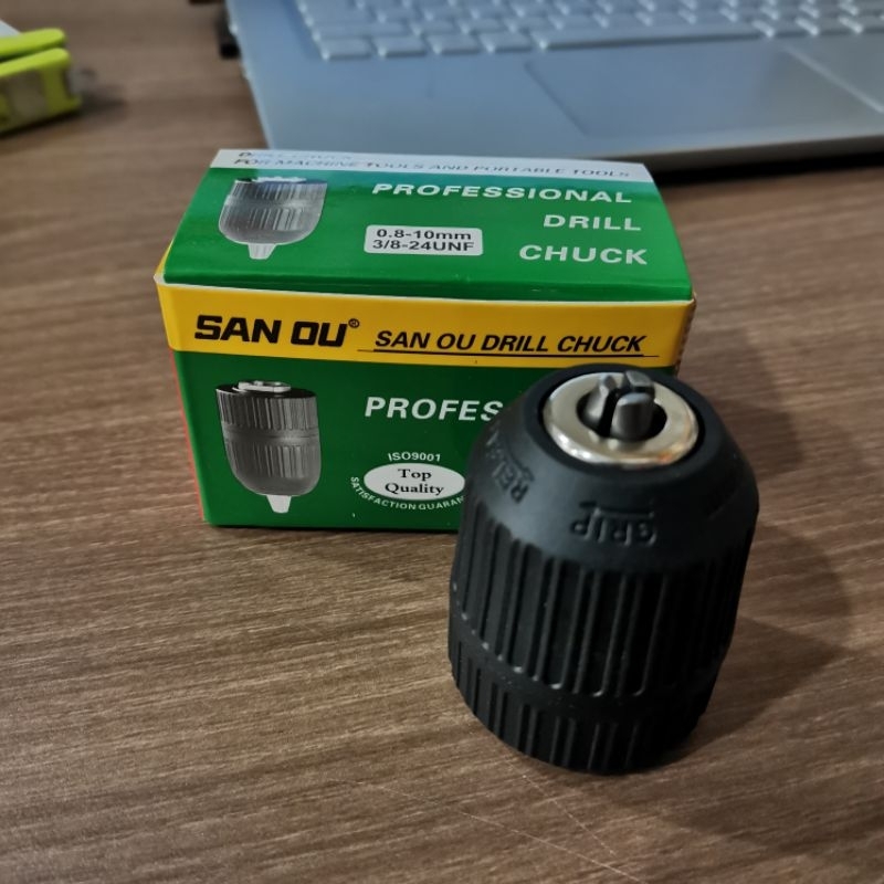 Jual kepala bor keyless Chuck 0.8 - 10 mm 3/8 - 24UNF drill chuck ...