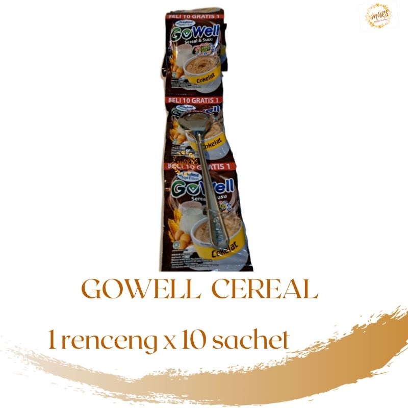 Jual Gowell cereal 1 renceng isi 10 sachet free 1 sachet | Shopee Indonesia