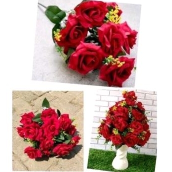 Jual Mawar Bludru Mekar | 9 Kuntum | Shopee Indonesia