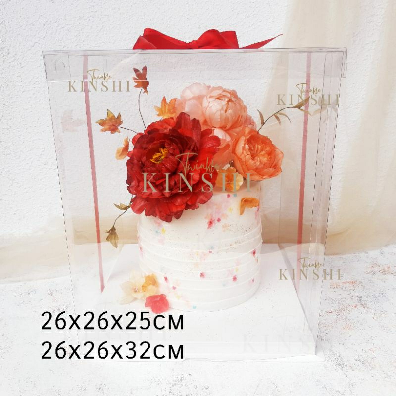 Jual cake box transparant / kotak kue bening / glass box / clear box ...
