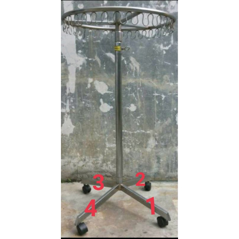 Jual Jemuran Baju Besi Chrome Bulat Kaki 4 (KURIR INSTANT ONLY ...