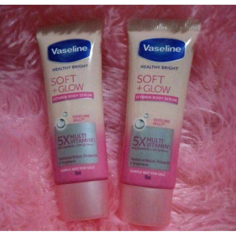 Jual VASELINE SOFT + GLOW BODY SERUM 15ML (mini) | Shopee Indonesia