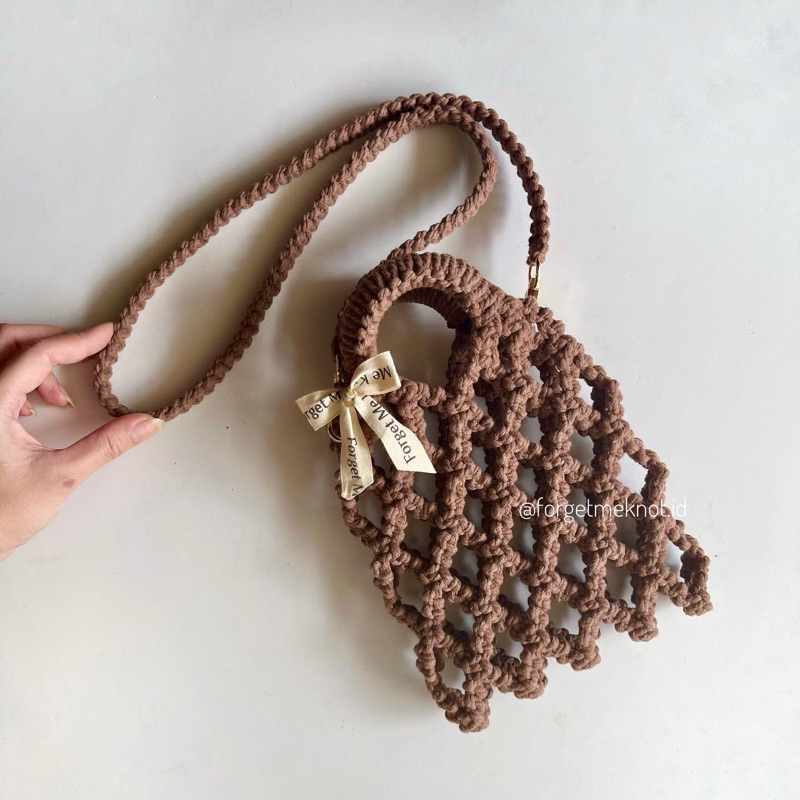 Jual Honeycomb Pouch - Macrame Handphone Pouch - Tas Macrame | Shopee ...