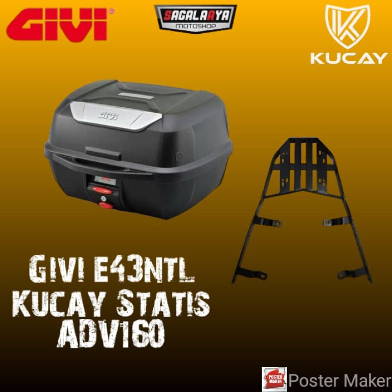 Jual Paket Box Givi E43Ntl Bracket box Kucay Statis Honda ADV160 ADV ...