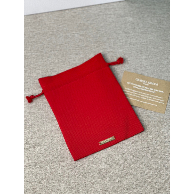 Jual Giorgio armani red essential pouch (pouch serut) | Shopee Indonesia