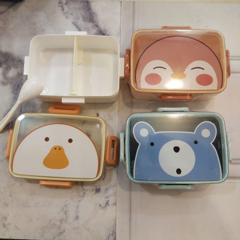 Jual Kotak Makan Lunch Box Anak Karakter Lucu Kapasitas 600ml | Shopee Indonesia