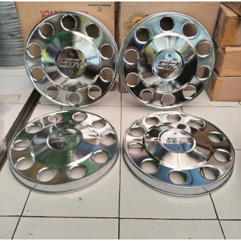 Jual 4pcs wheeldop sr chroom lengkap kedudukan | Shopee Indonesia