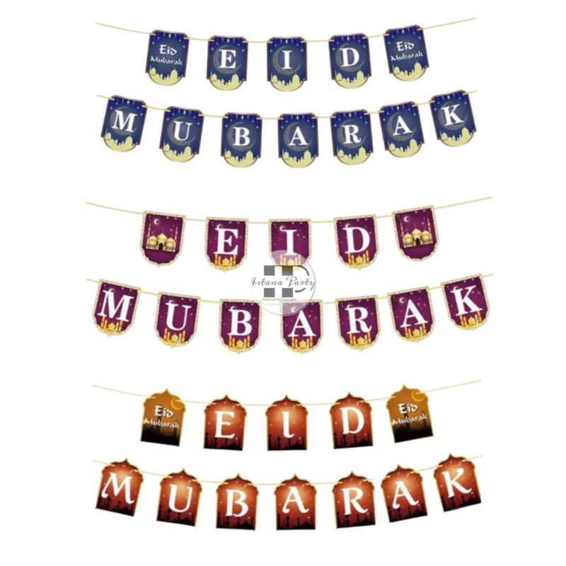 Jual Banner Idul Fitri / Bunting Flag Lebaran / Banner Eid Mubarak - FB ...
