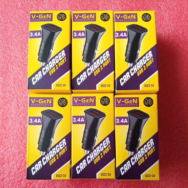 Jual Adaptor Charger Mobil V-Gen Vcc2-24 QC 3.4A | Shopee Indonesia