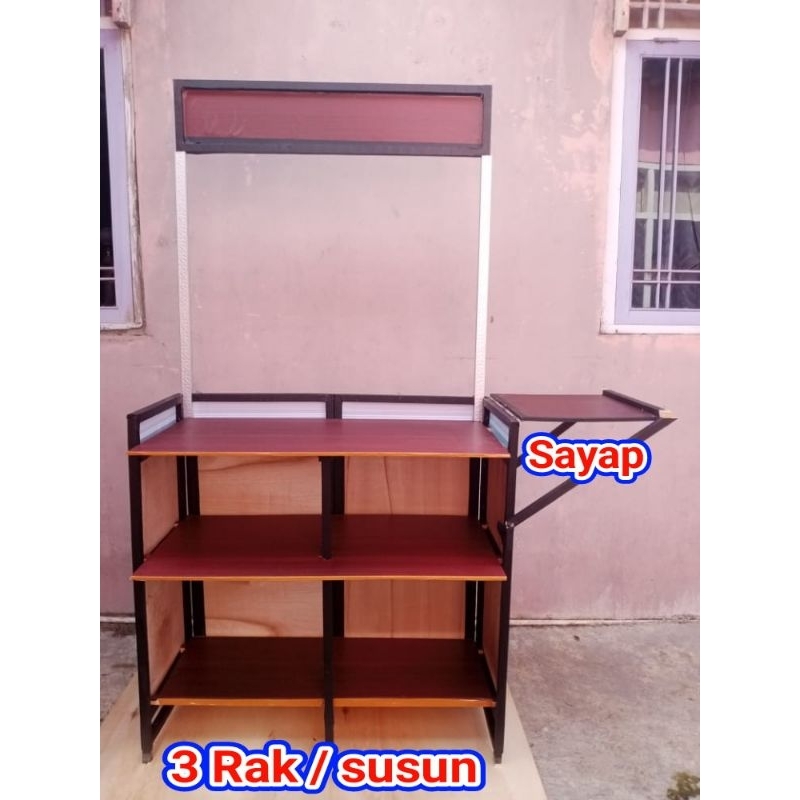 Jual BOOTH PORTABLE / GEROBAK LIPAT / MEJA LIPAT ( P 132cm x L 47cm x T ...