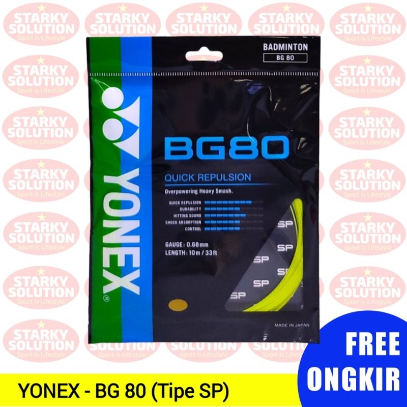 Jual Senar YONEX BG80 Bulutangkis Badminton BG 80 SP Original | Shopee Indonesia
