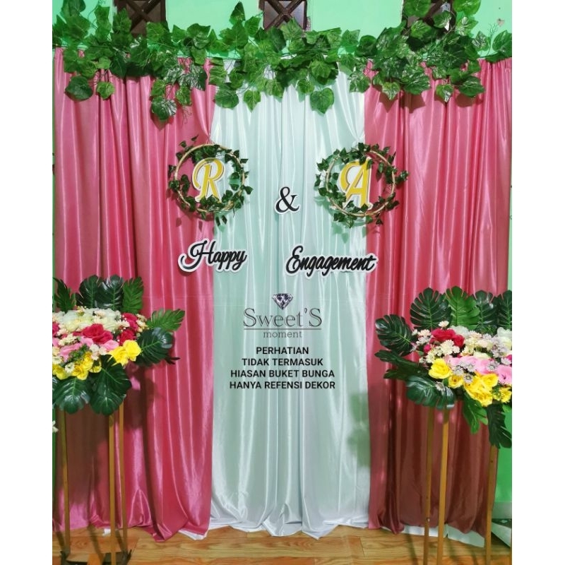 Jual BACKDROP DEKORASI ACARA LAMARAN NIKAHAN UKURAN 3MX2.2M | Shopee ...