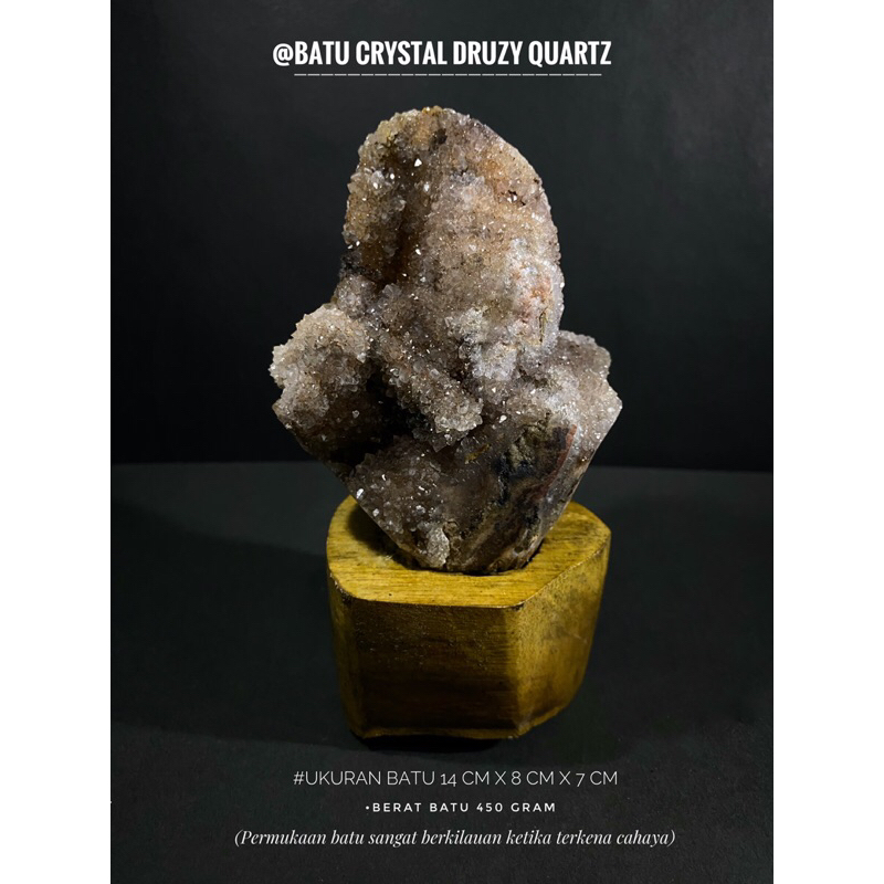 Jual Batu Crystal Druzy Quartz L13 atau Batu Kristal Natural atau Clear ...