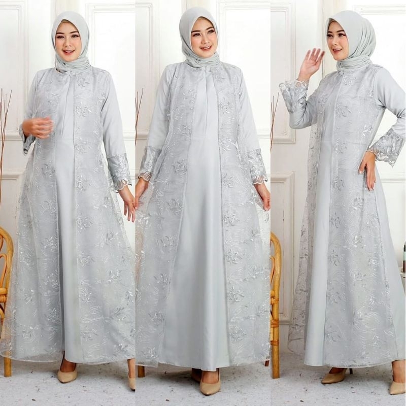 Jual GAMIS HENA GAMIS PESTA TERBARU TILE MUTIARAUk M-L- XL-Dan XXL ...