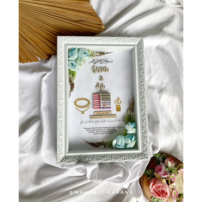 Jual Mahar Pernikahan / Mahar Nikah / Bingkai mahar pernikahan akrilik ...