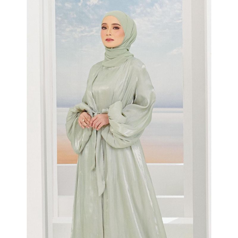 Jual Medina Abaya Puff | Abaya Outer Set by Humayrahijab | Shopee Indonesia