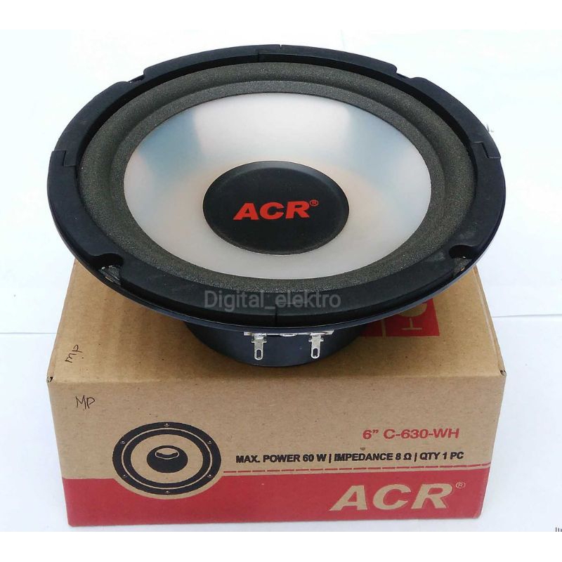 Jual Speaker 6 Inch ACR Midle C 630-WH Polyphane 60 Watt ACR 630 ...
