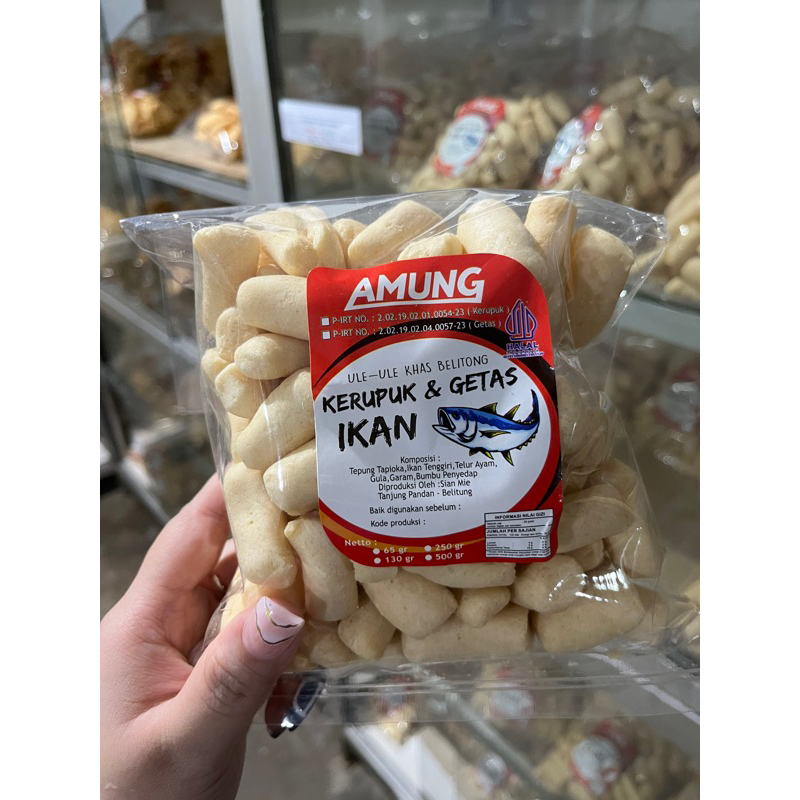 Jual Kerupuk Amung Getas Ikan Panjang Besar Oleh Oleh Khas Belitung ...