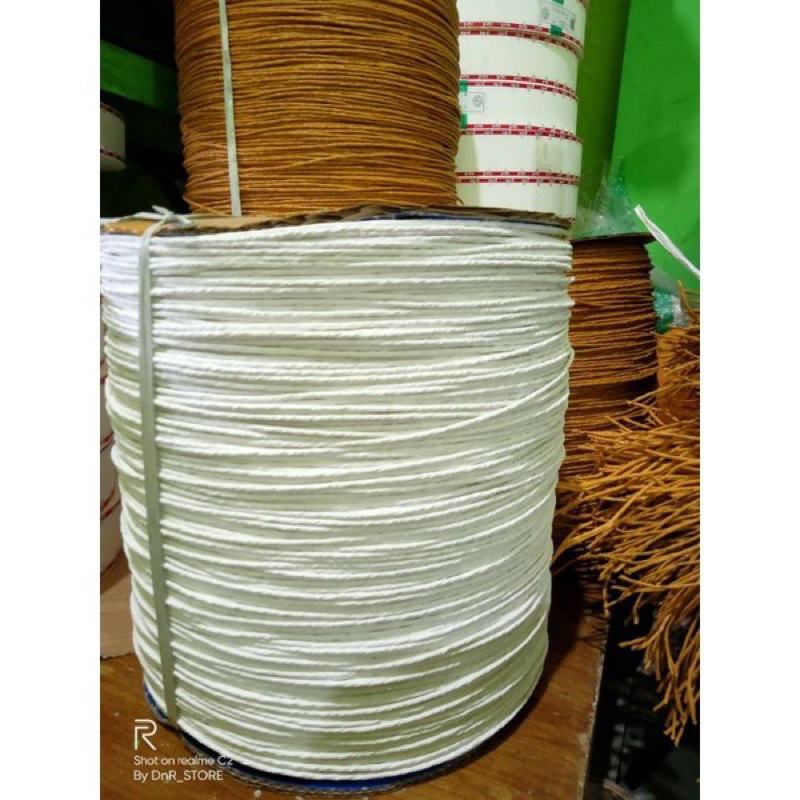 Jual Tali kertas paper bag paper kraft Samson tebal 3mm warna putih ...