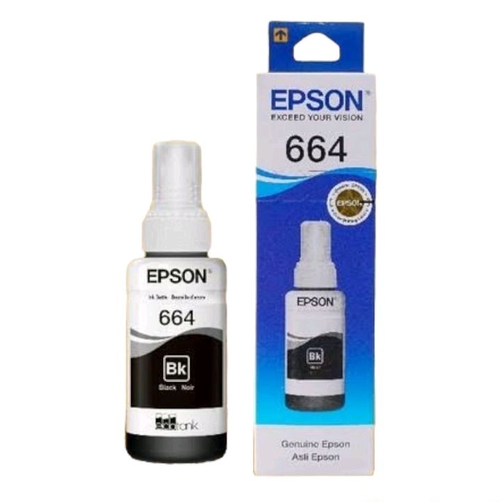 Jual Tinta Epson 664 Black 70 ml untuk Printer Epson L100, L110, L120, L200, L210, L220, L300 ...