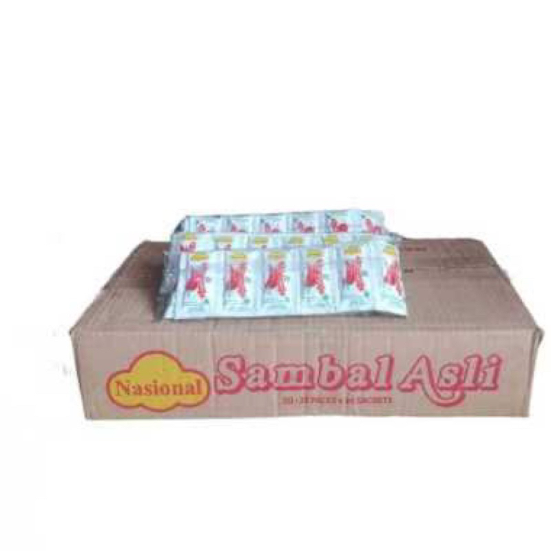 Jual 1 Dus Nasional Sambal Asli Sachet 9gr x24 (20pak) | Shopee Indonesia
