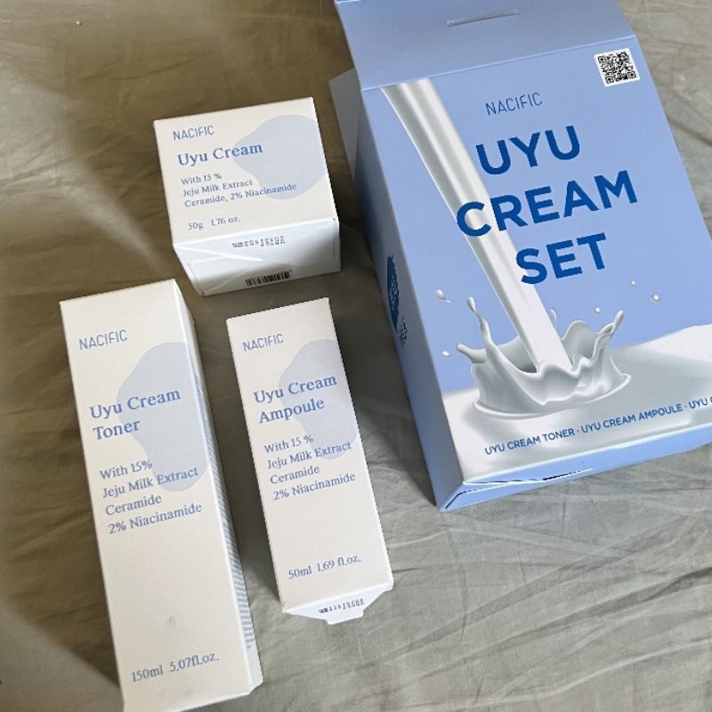 Jual NACIFIC UYU SET ( toner - ampoule - cream) | Shopee Indonesia