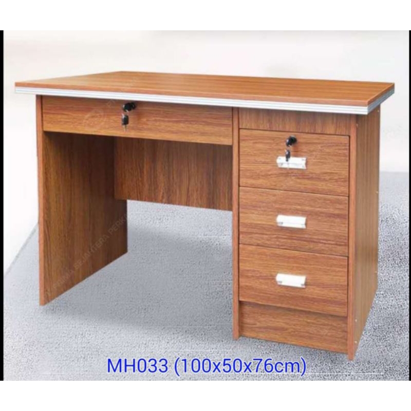 Jual MEJA KANTOR MH033 / MEJA KASIR / MEJA OFFICE UK.100x50x76CM ...