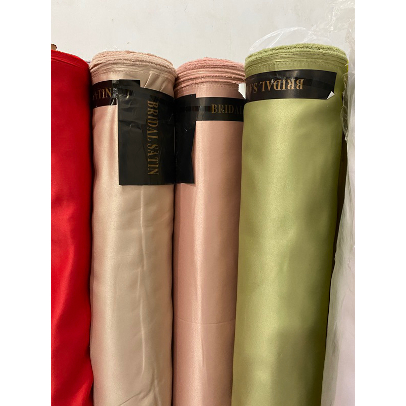 Jual Satin Bridal/Kain Gaun Pengantin Premium High Quality | Shopee ...