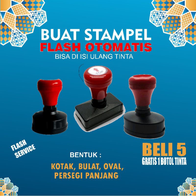 Jual Stempel flash, stempel otomatis desain custom | Shopee Indonesia