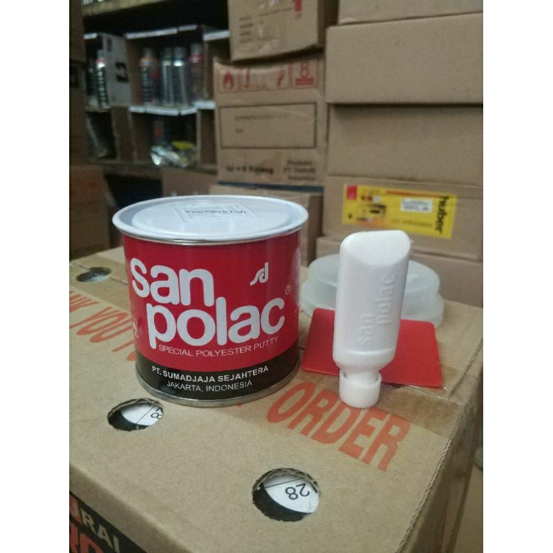 Jual Dempul Sanpolac 250 Gr / 1/4 Mobil /Motor/Besi /kayu | Shopee ...