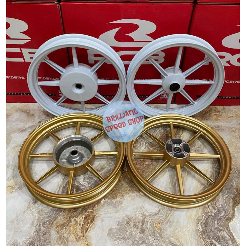 Jual Velg RCB SP811 Palang 8 Beat/Vario/Scoopy/Beat fi - Putih & Gold ...