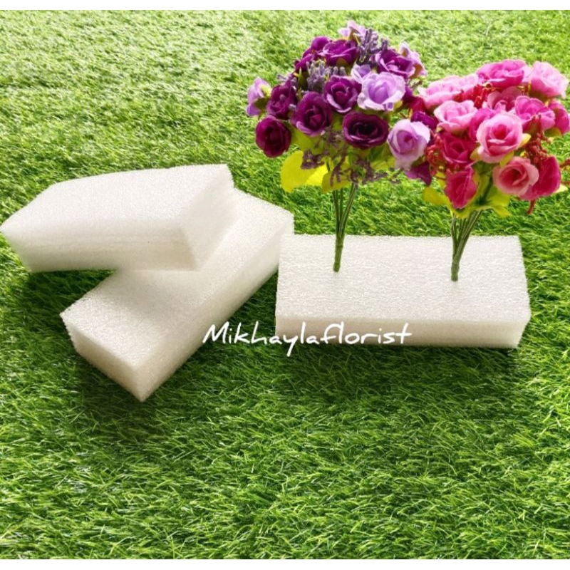 Jual (Paket 5 pcs) Busa bunga gabus kering 20x8x5 // busa bucket bunga ...