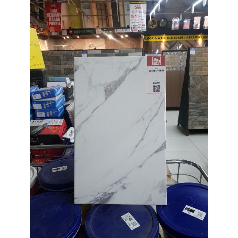 Jual Keramik Dinding Asia Tile 25x40 Everest KW 1 / Asia Tile Everest 25x40 MOTIF CALACATTA ...