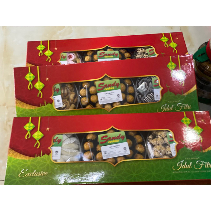 Jual PAKET LEBARAN SANDY COOKIES TOPLES TANGGUNG (REGULAR HIJAU ...