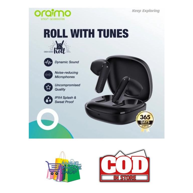 Jual Oraimo Roll TWS Bluetooth Earphone Wireless Headset OEB-E03D ...