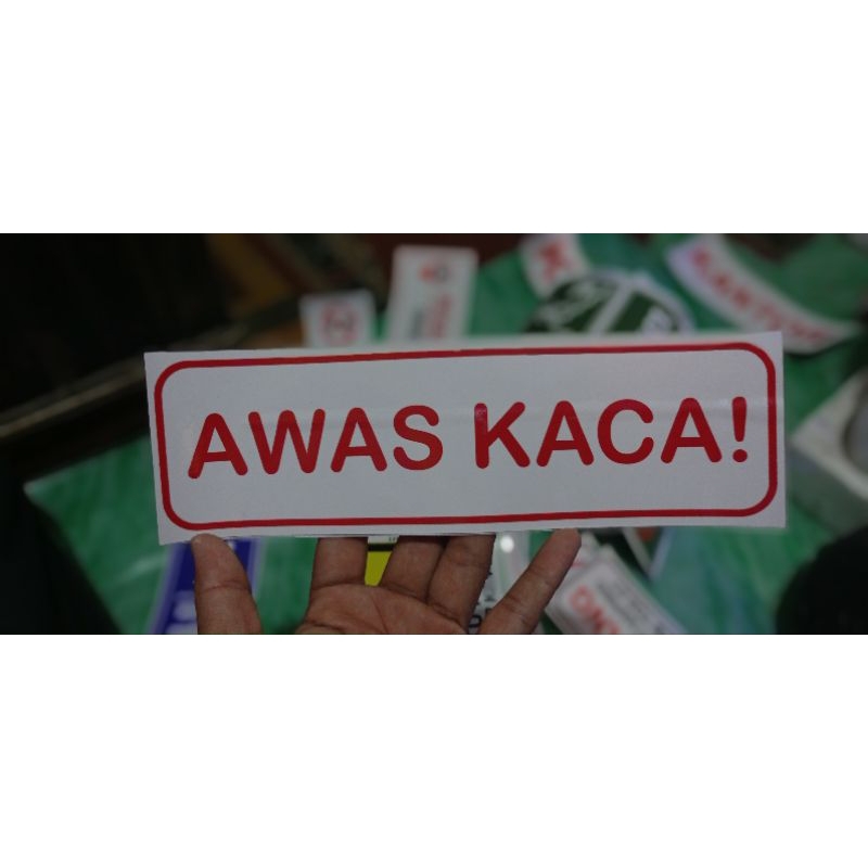 Jual Stiker sticker awas kaca,buka,kasir,kantor bahan anti air dan ...