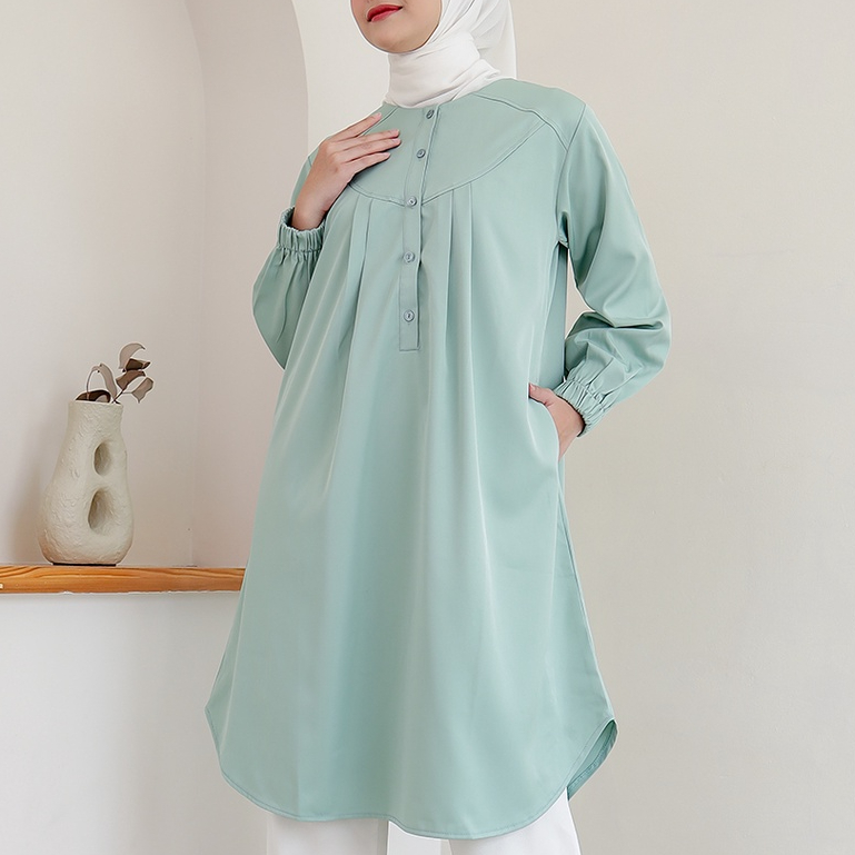 Jual Carina Midi Dress premium | tunik B5010164 by Sonia Basic Tunik Premium Wanita | Tunik Midi ...