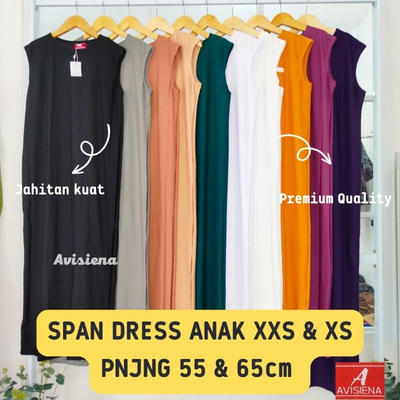 Jual Avisiena - Long Dress Span Kids Teens Slim , Inner lurus dengan ...