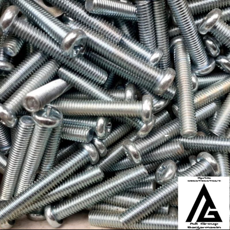 Jual Baut JP M4 x 6 ( Baut JP 4x6 ) / Baut JF M4 x 6 ( Baut JF 4x6 ) / Baut Obeng | Shopee Indonesia