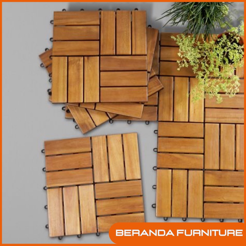 Jual Lantai kayu ubin kayu jati motif zigzag paket 35pcs | Shopee Indonesia