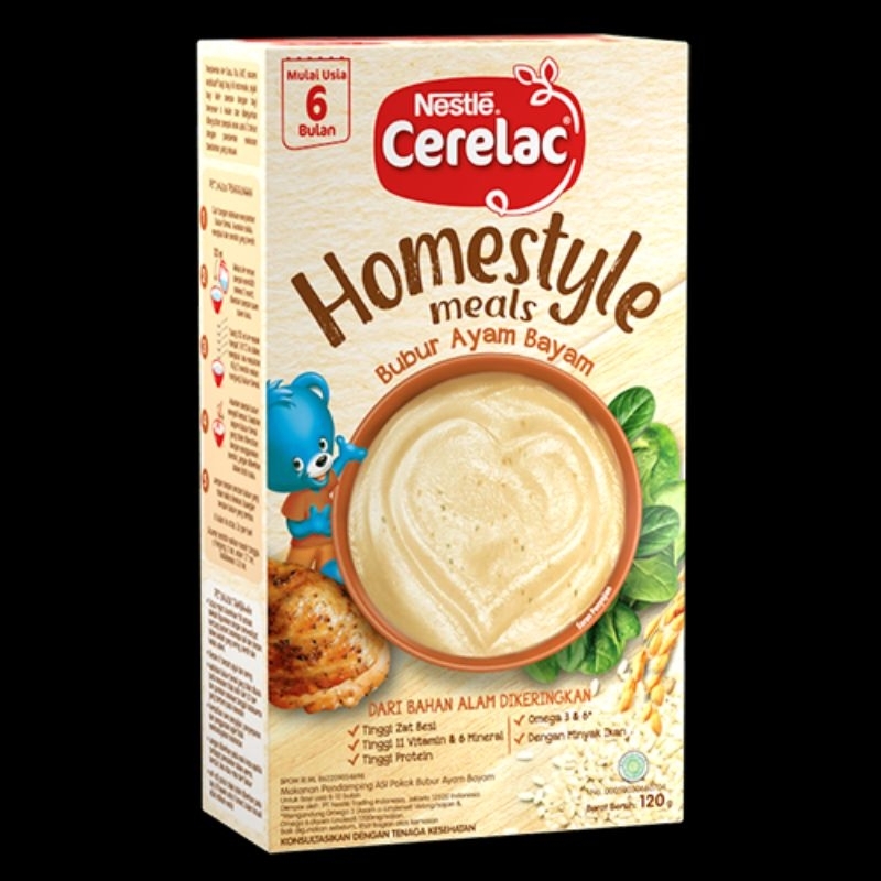 Jual Nestle Cerelac Homestyle Bubur Seral Bayi Ayam Bayam 120g | Shopee ...