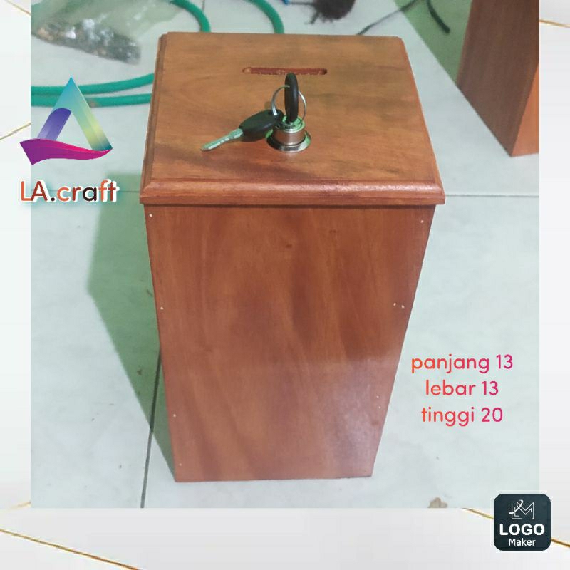 Jual kotak amal kotak infaq celengan berdiri pakai kunci murah | Shopee ...