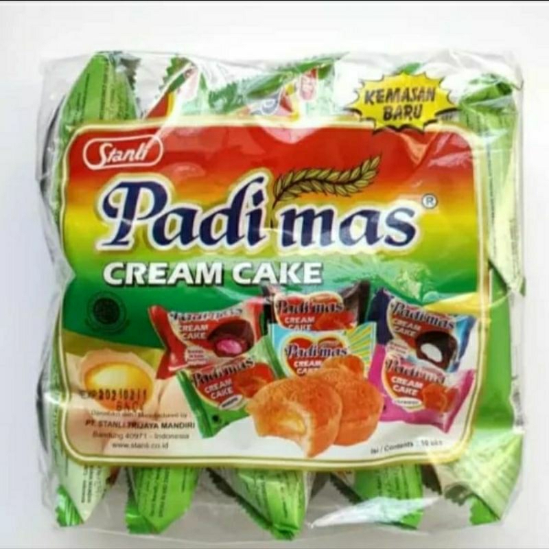 Jual bolu padimas cream cake isi 10 bks | padi mas | Shopee Indonesia