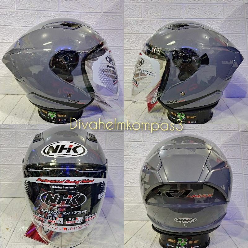 Jual HELM NHK R1 MAX SOLID DIMGREY|HELM NHK R1 POLOS DIMGREY GLOSSY ...