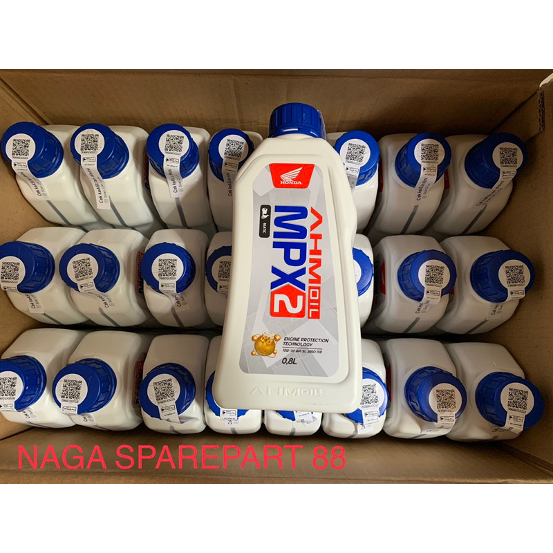 Jual SEANPART_21 AHM OIL MPX2 0.8ML 10W - 30 #ANTI REMBES (1 Dus isi 24 Botol) | Shopee Indonesia