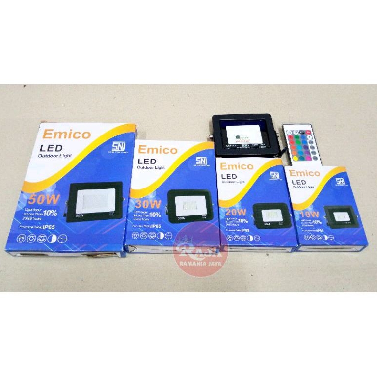 Jual Lampu Sorot/Floodlight Led Berkualitas Emico SNI IP 65 | Shopee Indonesia