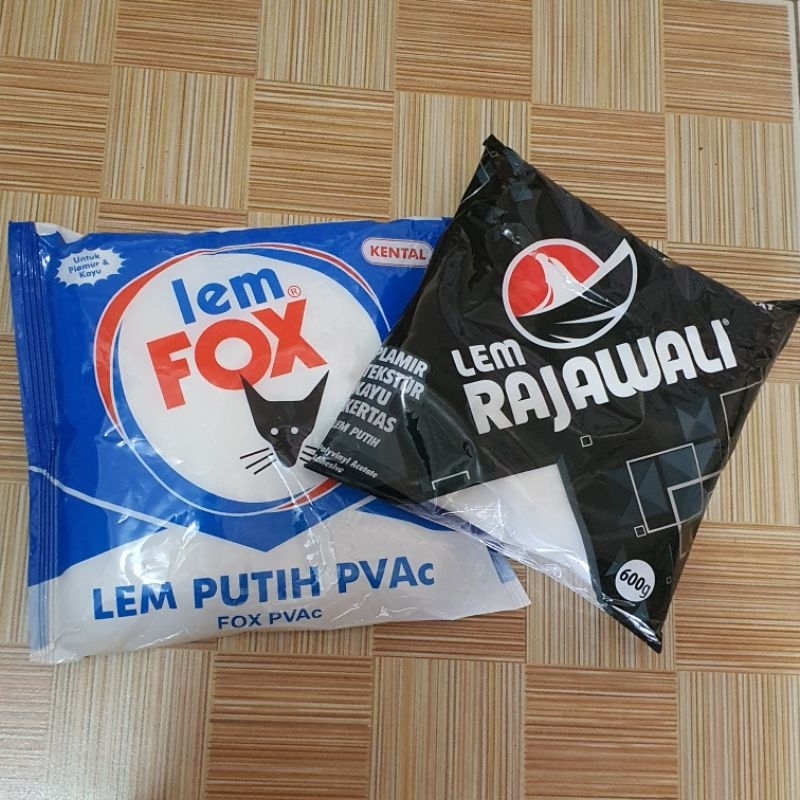 Jual LEM PUTIH FOX / RAJAWALI untuk plamir , kayu dan kertas isi 600 ...