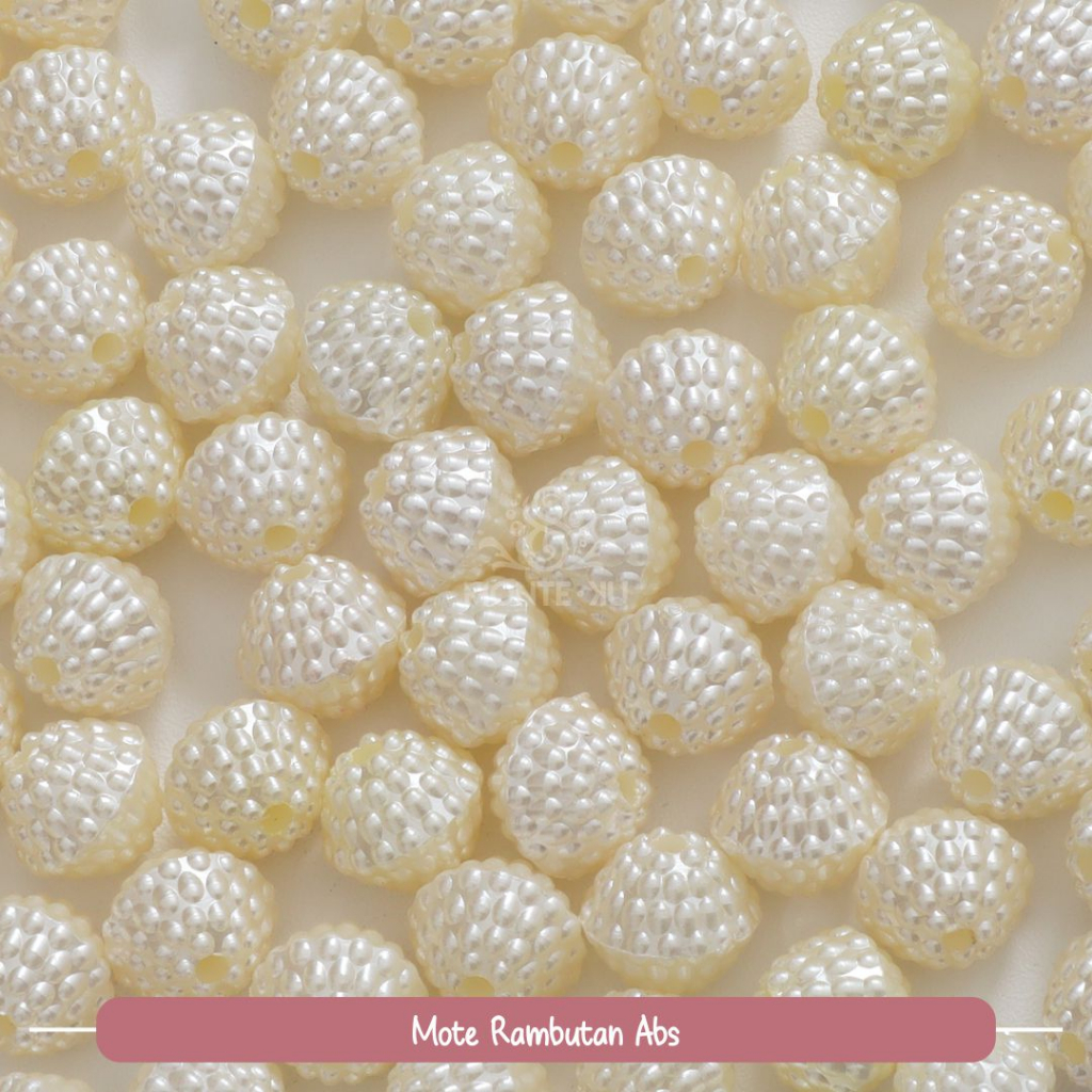 Jual Mutiara Manik Rambutan ABS Putih Mote Ball Monte Berry Rambutan ...