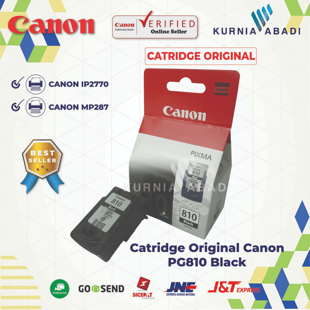 Jual Cartridge Tinta Canon PG810 Catridge PG 810 Black ORIGINAL resmi ...
