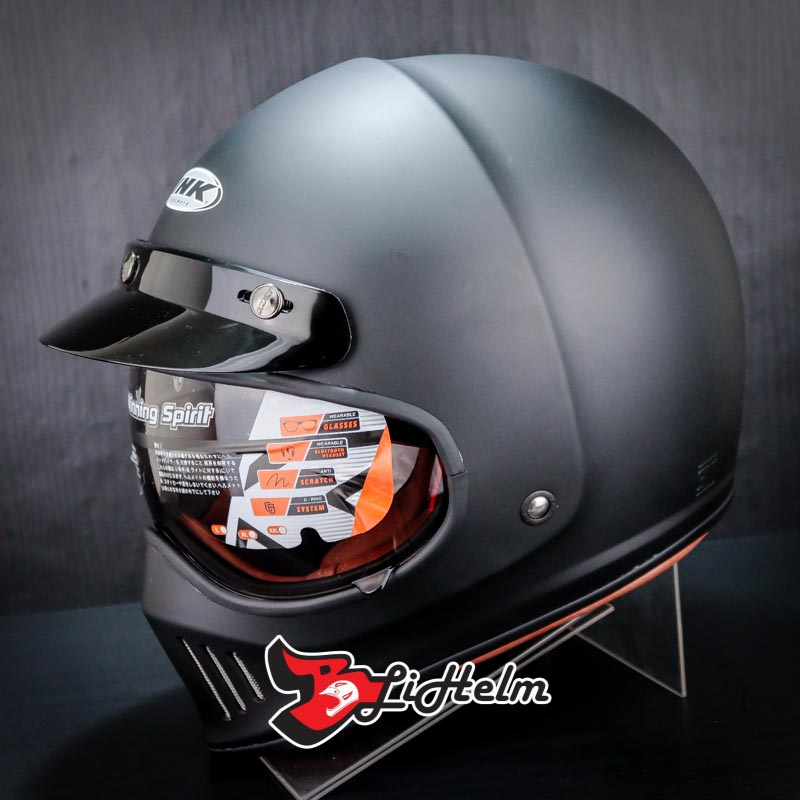 Jual HELM INK TROOPER BLACK DOFF | RETRO CLASSIC DDRING | Shopee Indonesia